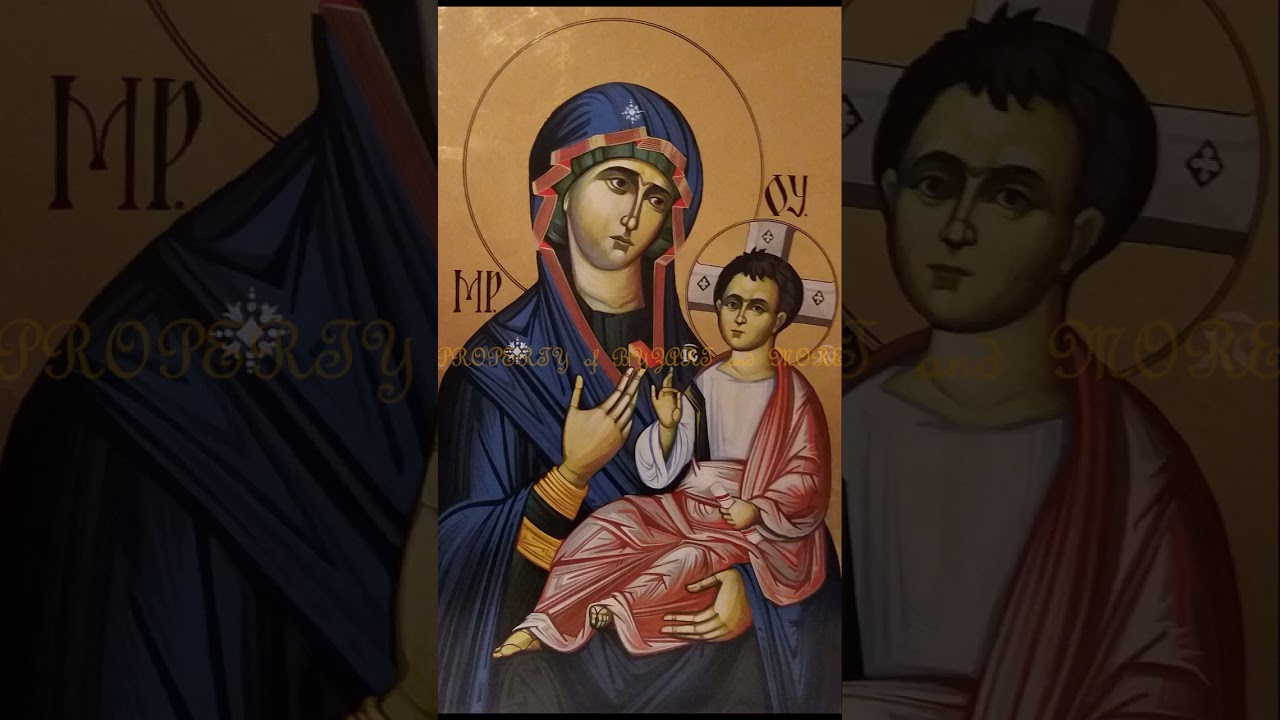 BYZANTINE ICONS, MARY Mother of GOD, Virgin MARY and Baby JESUS, RELIGIOUS CHRISTIAN ORTHODOX ART