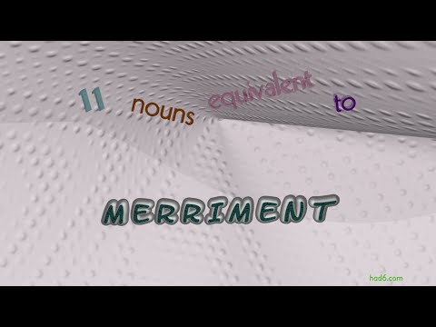 merriment - 11 nouns which are synonym of merriment (sentence examples)