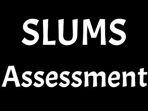 SLUMS Assessment | SLUMS Test For Dementia | SLU Mental Status exam| SLUMS Scoring & Interpretation