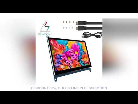 7 Inch Raspberry Pi 4/3/2/B/B+/A+ Monitor 1024x600 IPS 5-Points Capacitive Touchscreen Drive Free HD