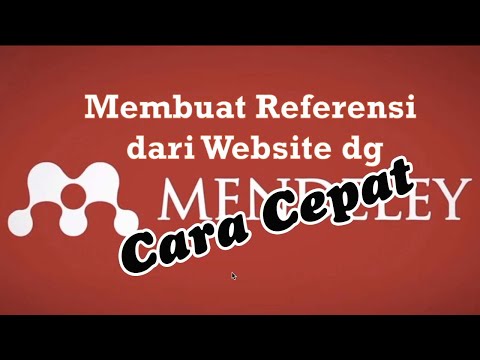 MENDELEY - TUTORIAL DAFTAR PUSTAKA DARI WEBSITE