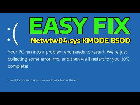 How To Fix Netwtw04.sys Intel Wireless WiFi Link Driver Failed KMODE EXCEPTION NOT HANDLED