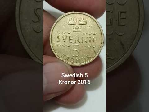 Swedish 5 Kronor 2016 Coin #coin #ytshorts #coincollection #collection