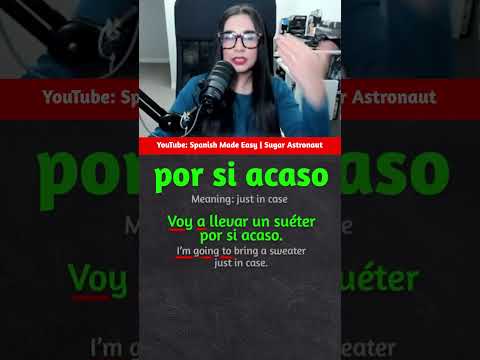 How to say JUST IN CASE in Spanish #spanish #learnspanish #spanishlessons