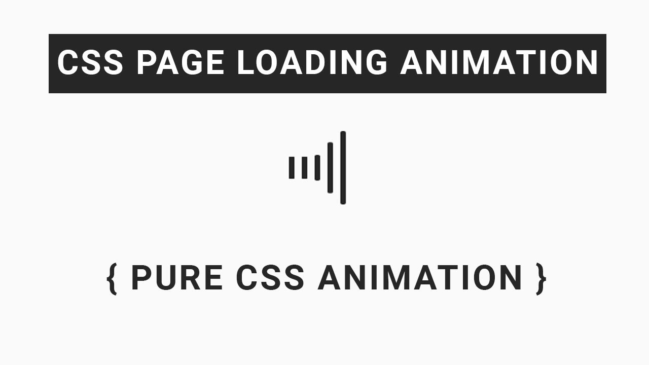 Pure css page loading animation | Page loading animation using css