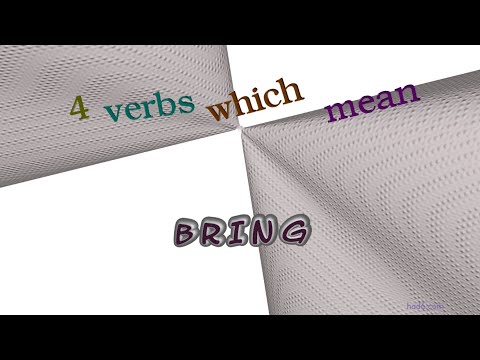 bring - 5 verbs synonym to bring (sentence examples)