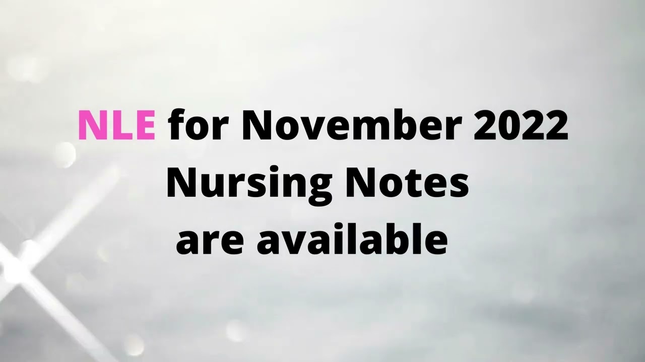 Nurses Licensure Examination for November 2022