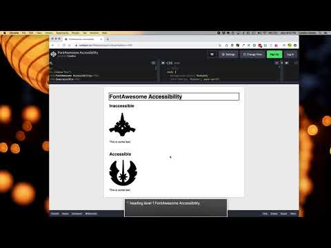 FontAwesome Accessibility Example