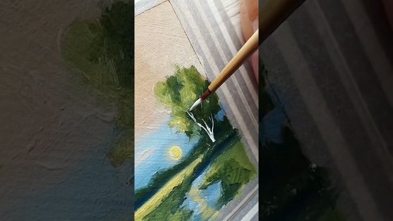 How to Paint a Super Miniature Oil Paintings? #art