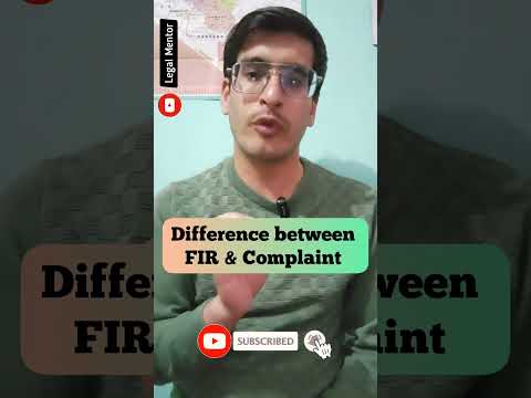 Difference between FIR & Complaint