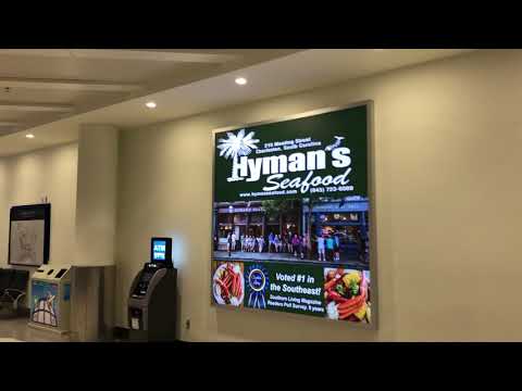Inside the Terminal in Charleston International Airport in South Carolina