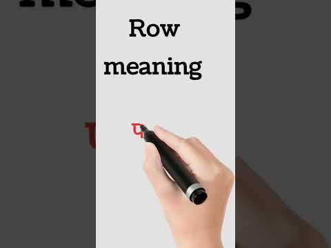 Row meaning in hindi||row ko hindi mein kya kahte hain #english #englishlearning #shorts