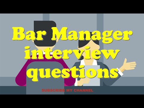 Bar Manager interview questions