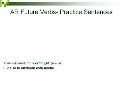 Spanish Future Tense: AR Verbs
