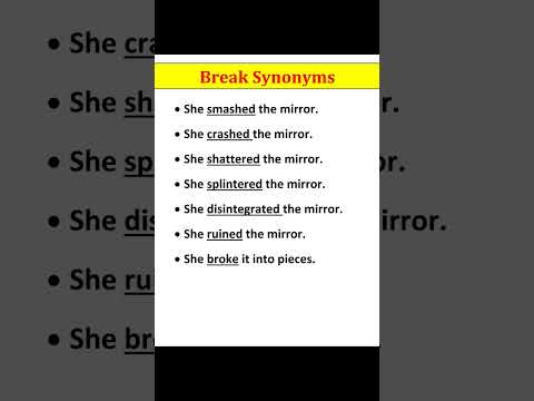 Break synonyms #english #spokenenglish