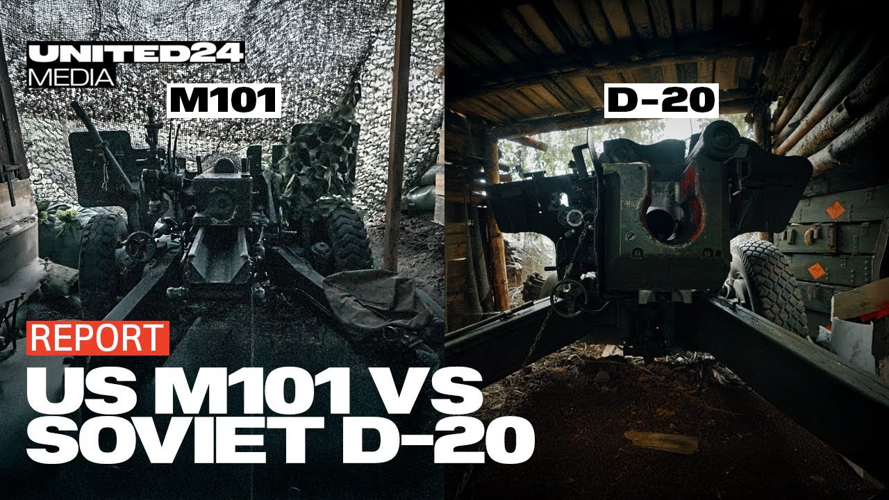 US-American M101 vs. Soviet D-20. What works better? War in Ukraine, Artillery Battles