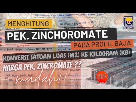 Cat - Rumus & Langkah Menghitung Pekerjaan ZinChromate pada Profil Baja - Konversi satuan (m2 ke kg)