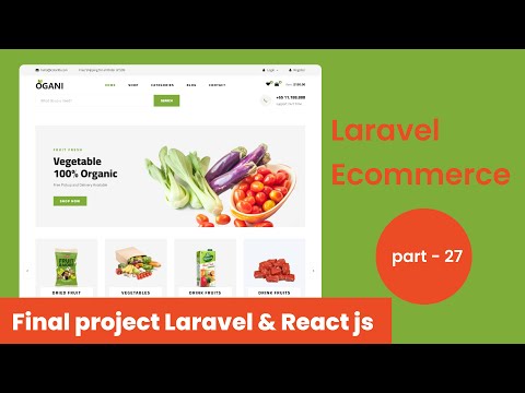 Final project Laravel & React js ecommerce download source code in github for free