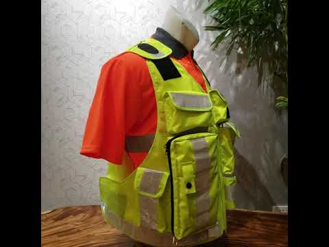 High Visibility Reflective paramedic security rescue First Aid fluorescent yellow Vest