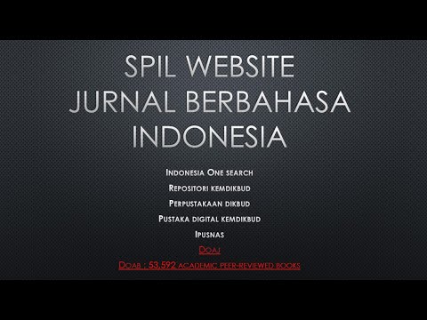 Website Jurnal Gratis Berbahasa Indonesia