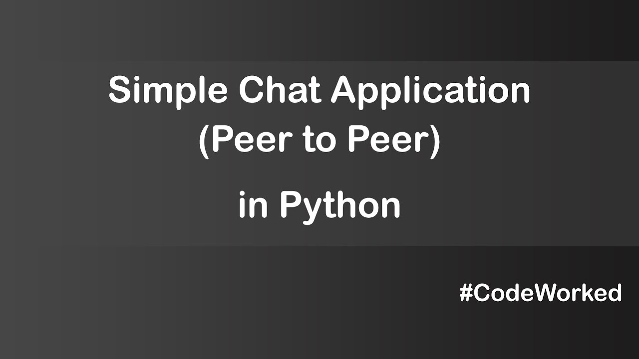 Chat Application In Python #chat #learnpython #tutorial