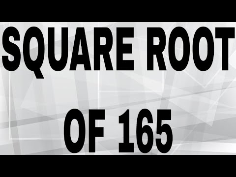 SQUARE ROOT OF 165