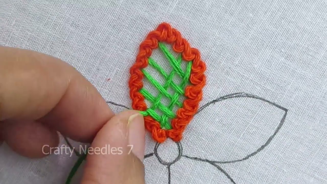 Latest Hand Embroidery Amazing Scroll Stitch Flower New Hand Embroidery Tutorial