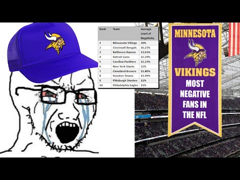 STUDY: Minnesota Vikings Have the Most NEGATIVE Fanbase in the NFL πππ