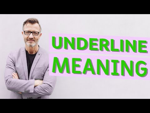 Underline | Definition of underline