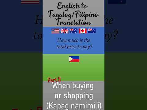 When Buying/Shopping (Part 8) | English to Tagalog/Filipino Translation