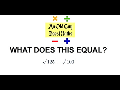 Subtract the square root of 100 from the square root of 125 and what do you get?