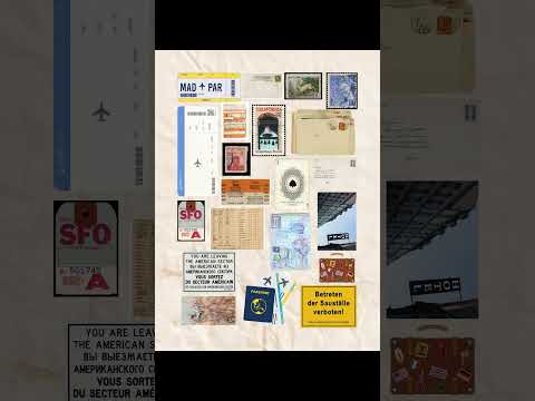 Vintage Travel Ephemera Wall Art | Retro Printable Collage for Wanderlusters