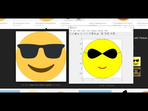 SUNGLASSES EMOJI IN MATLAB(WITH code and fun)
