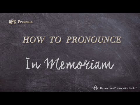 How to Pronounce In Memoriam (Real Life Examples!)