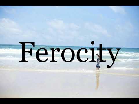 How To Pronounce Ferocity๐๐๐๐๐๐Pronunciation Of Ferocity