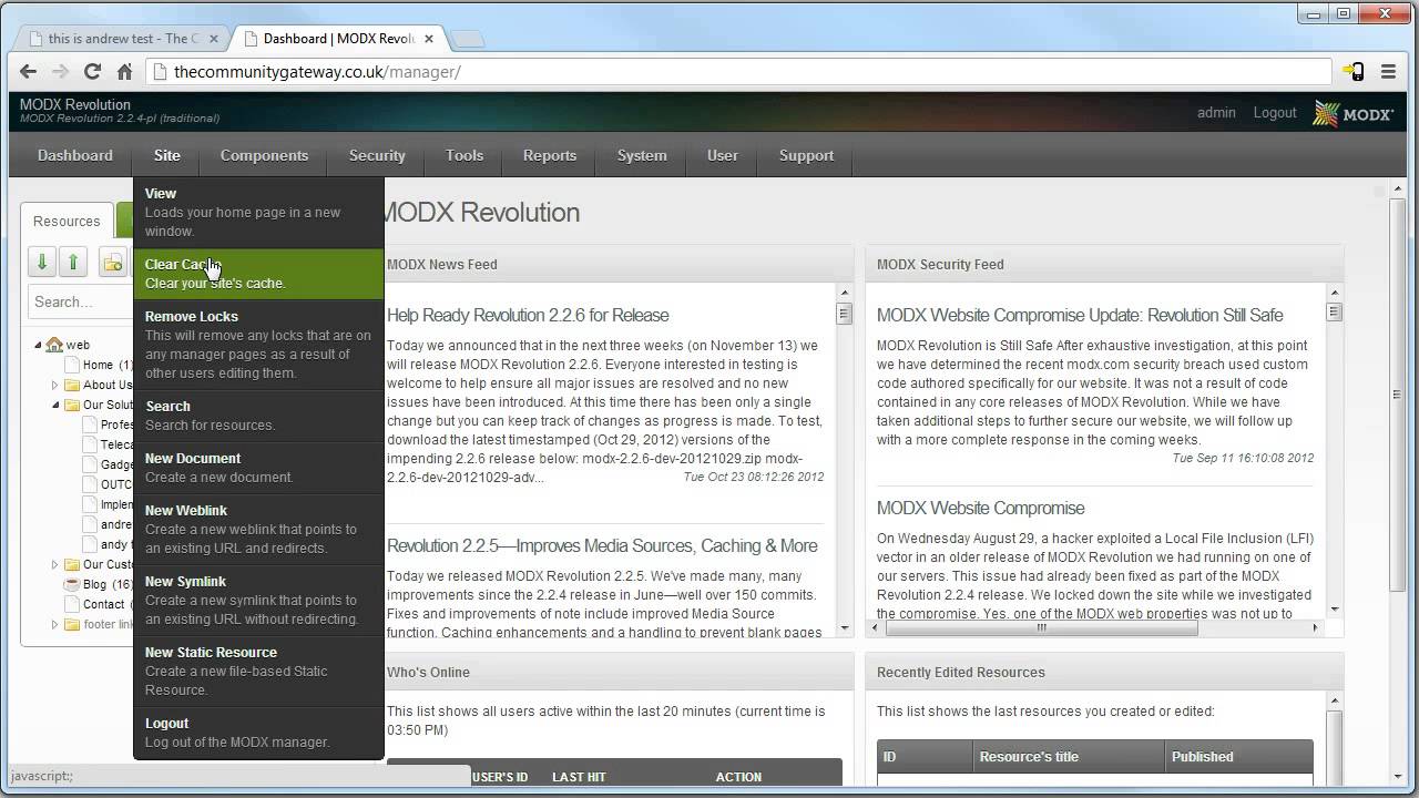 MODX User Guide - The Community Gateway - Part 1 of 3