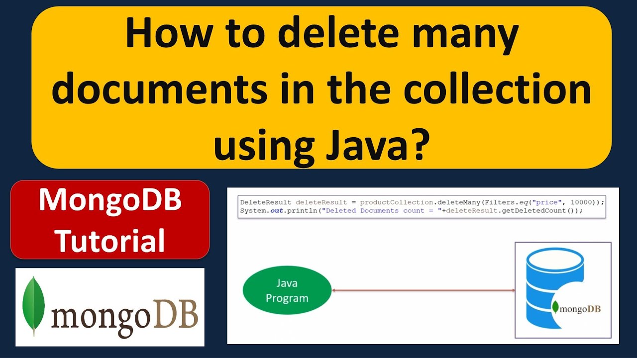 How to delete many documents in the collection using Java? | MongoDB with Java