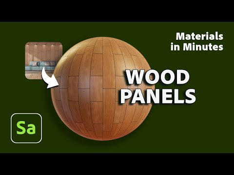 Make a Wood Panel Material in Substance 3D Sampler | Materials in Minutes #9 | Adobe Substance 3D