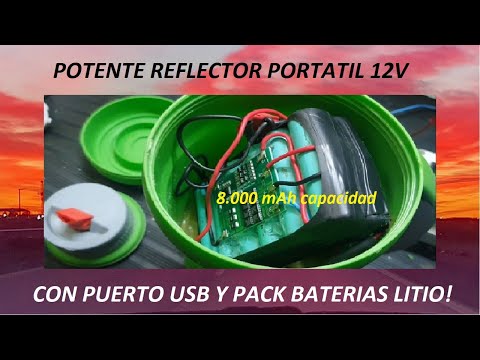 Potente reflector portatil con elementos reciclados!