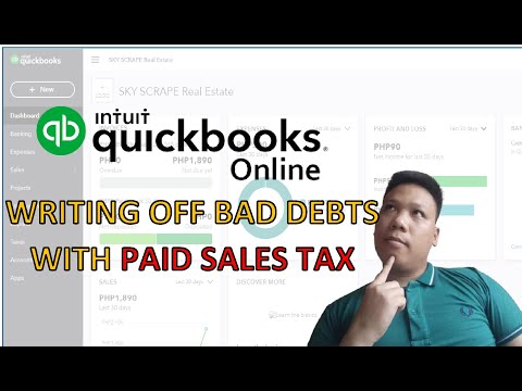 QBO TUTORIALS-WRITE OFF BAD DEBTS WITH SALES TAXES