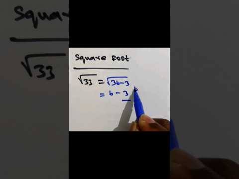Square root of 33 (short tricks) #squareroot #education #maths #mathstrick