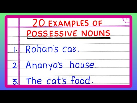 20 Examples of Possessive Noun | Examples of Possessive Noun