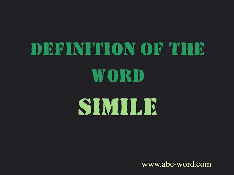 Definition of the word "Simile"