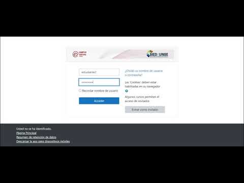 Ingresar al Campus virtual SIED-UNSE