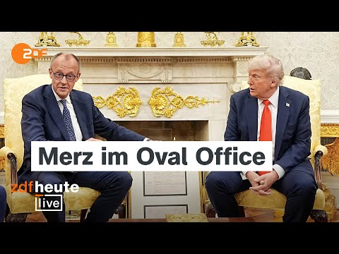 Bundeskanzler Merz bei US-Präsident Trump im Oval Office | ZDFheute live