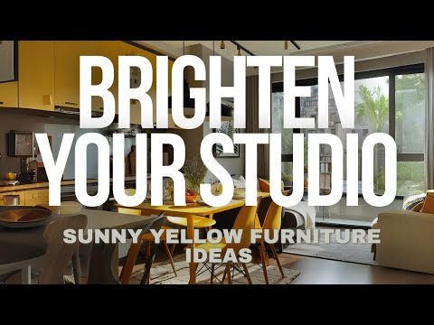 Brighten Your Studio: Sunny Yellow Furniture Ideas #interiordesign #inspiration #livingroom
