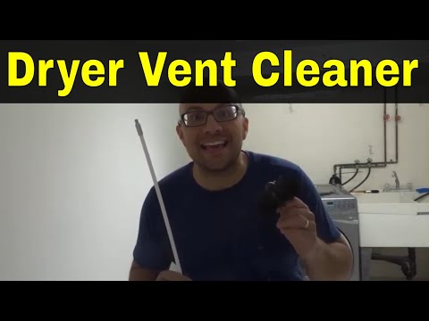 Using A Drill Powered Dryer Vent Cleaner-Cleaning A Dryer Vent