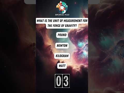 What is the unit of measurement for the force of gravity?