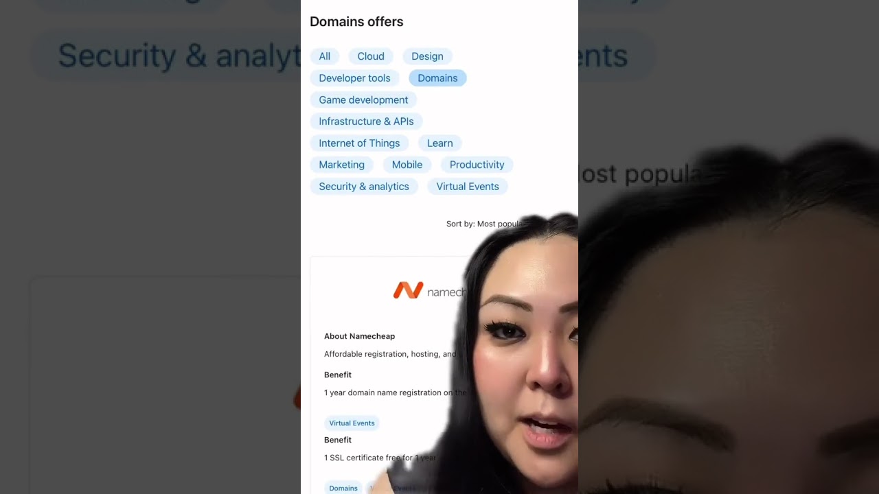 3 domain names free github student dev pack
