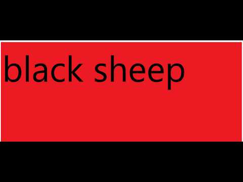 Black sheep Meaning